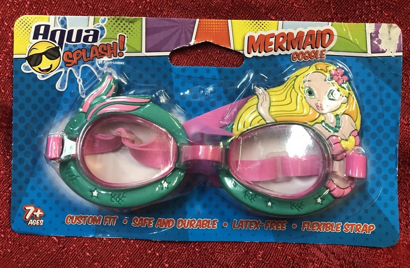 Mermaid Swim Goggles Aqua Splash New Age 7 Latex Free Pool Beach Summer ...