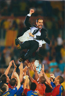 Pep Guardiola Signed Autograph Photo + COA Barcelona Winning Manager ...