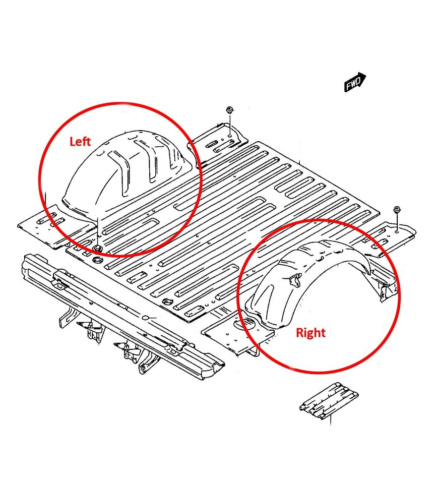 Rear Wheel Housing Panel RH Side For Suzuki Samurai 85 -95 SJ410 1980 ...