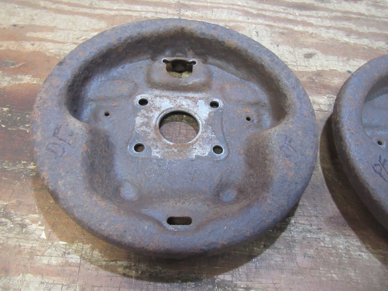 1970 Ford F250 two wheel drive front drum brake spindle backing mount ...