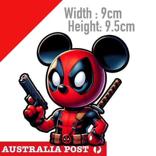 Mickey Mouse as DEADPOOL Funny Cartoon Character Sticker | eBay