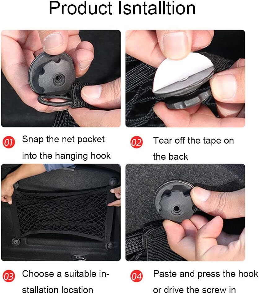 2 Pack Large Cargo Net for Trunk RV Boats Storage Mesh Pocket Net with ...