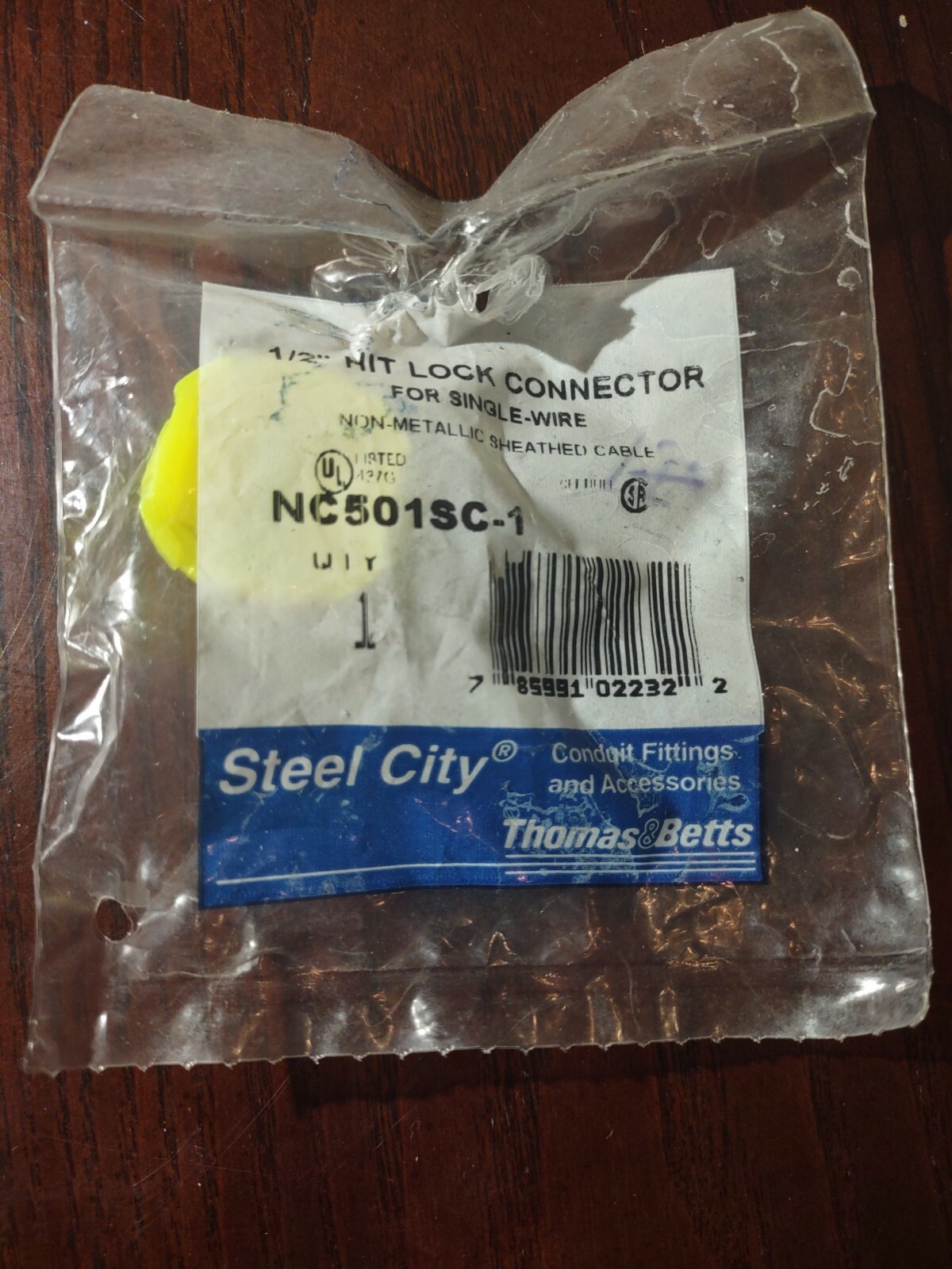 Thomas & Betts #NC501SC-1 1/2" Hit Lock Connector,No 97511, Thomas ...