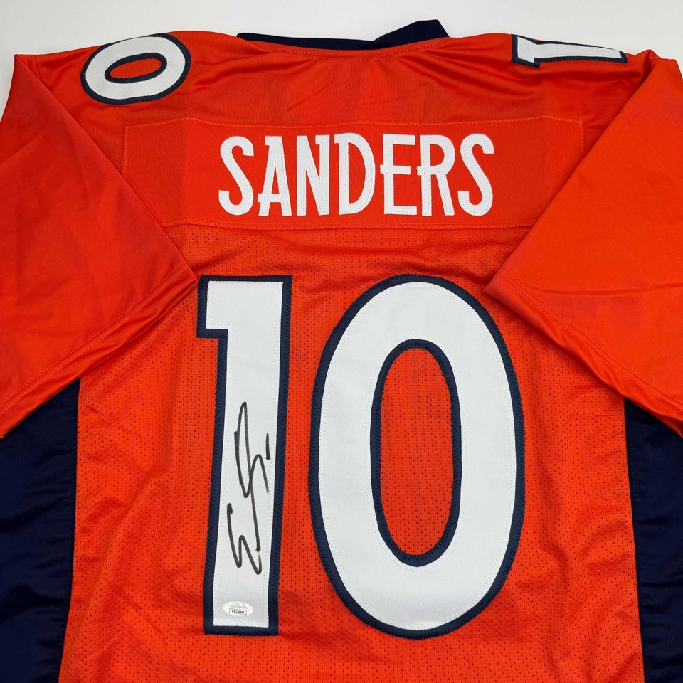 Autographed/Signed Emmanuel Sanders Denver Orange Football Jersey JSA ...