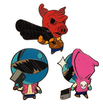 Hotline Miami chibi pin set by Erick Scarecrow x Devolver Digital | eBay