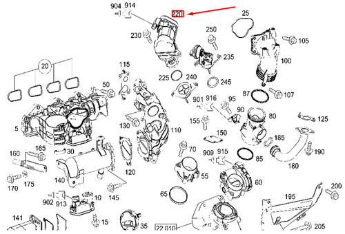 New MERCEDES-BENZ C W204 EGR Valve A6461402360 | eBay