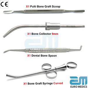 Bone Grafting Syringe Collector Spoon Graft Packer Dental Implant ...