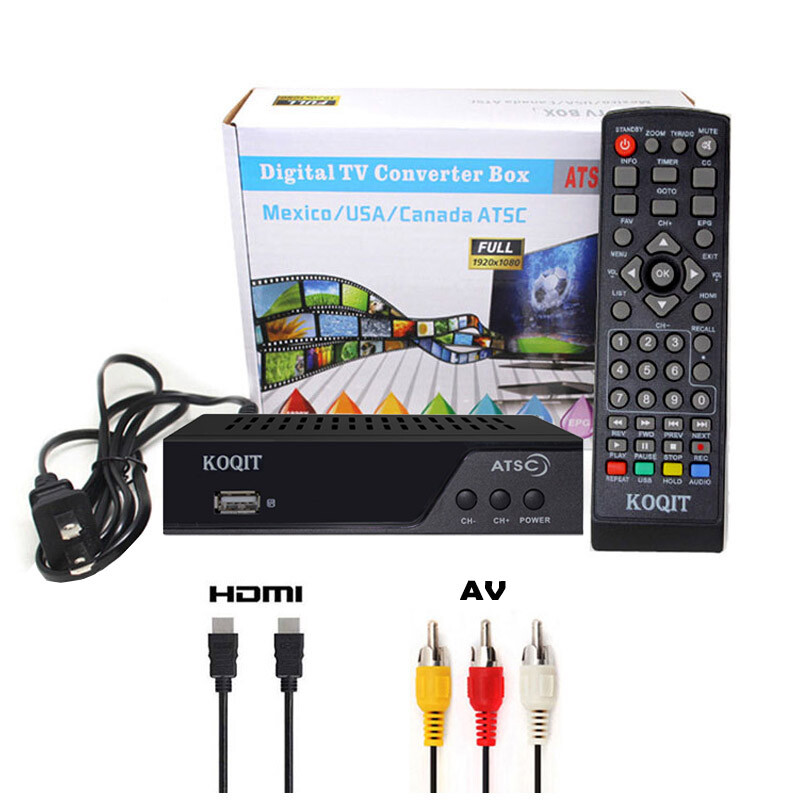 1080P Digital TV Converter Box ATSC Cabal Box Clear QAM TV Receiver Set ...