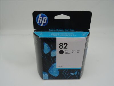 Original HP 82 / CH565A Tintenpatrone Black für HP DesigJet 111 Series ...