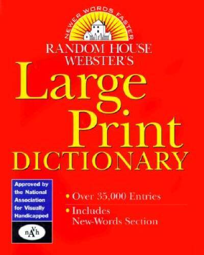 Random House Websters Large Print Dictionary - Hardcover - VERY GOOD | eBay