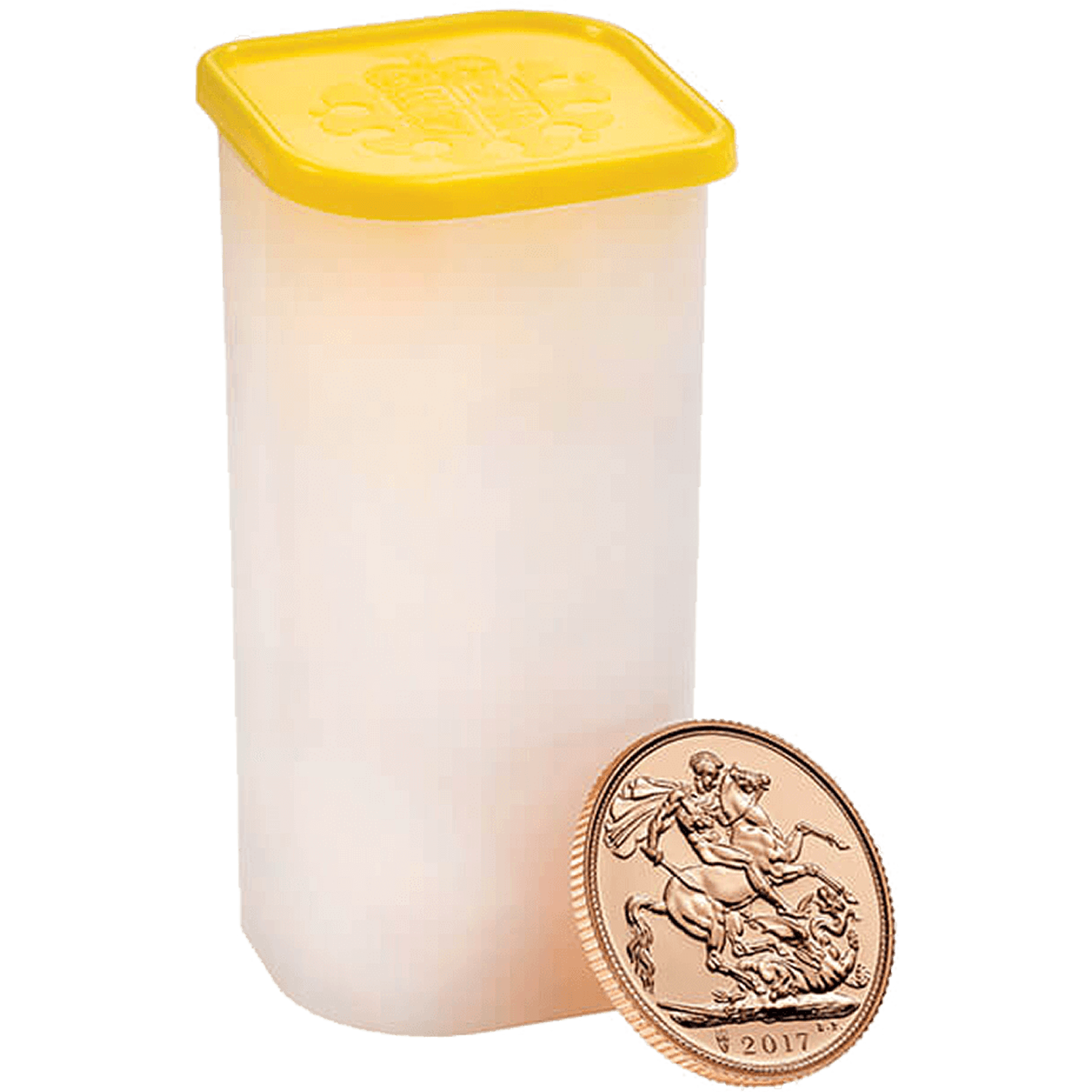 Royal Mint GOLD Sovereign Coin Tube OFFICIAL (Empty & New condition, 25 ...