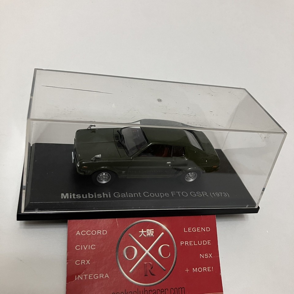 1:43 Mitsubishi Galant FTO GSR Diecast Toy Car Rare JDM Green Hachette ...