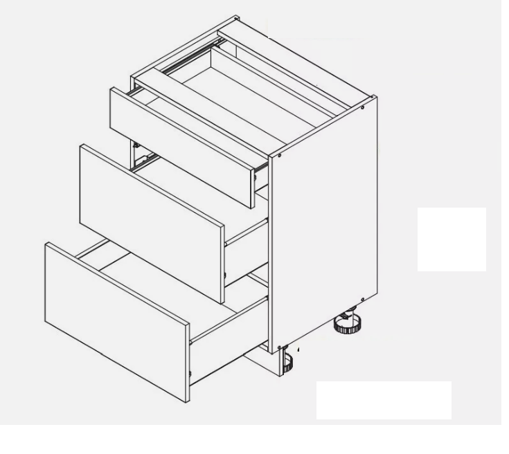 Flat Pack Kitchen Carcass Base and Wall Units 735mm high compatible ...