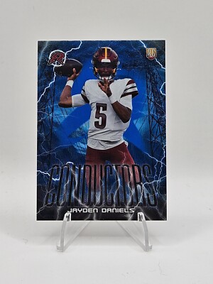 Jayden Daniels Rookie Card Blue Surge Conductors /99 2025 Topps ...