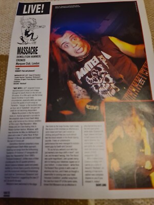 Vintage MASSACRE RICK ROZZ CRONOS THE NYMPHS A4 POSTER RAW MAGAZINE ...