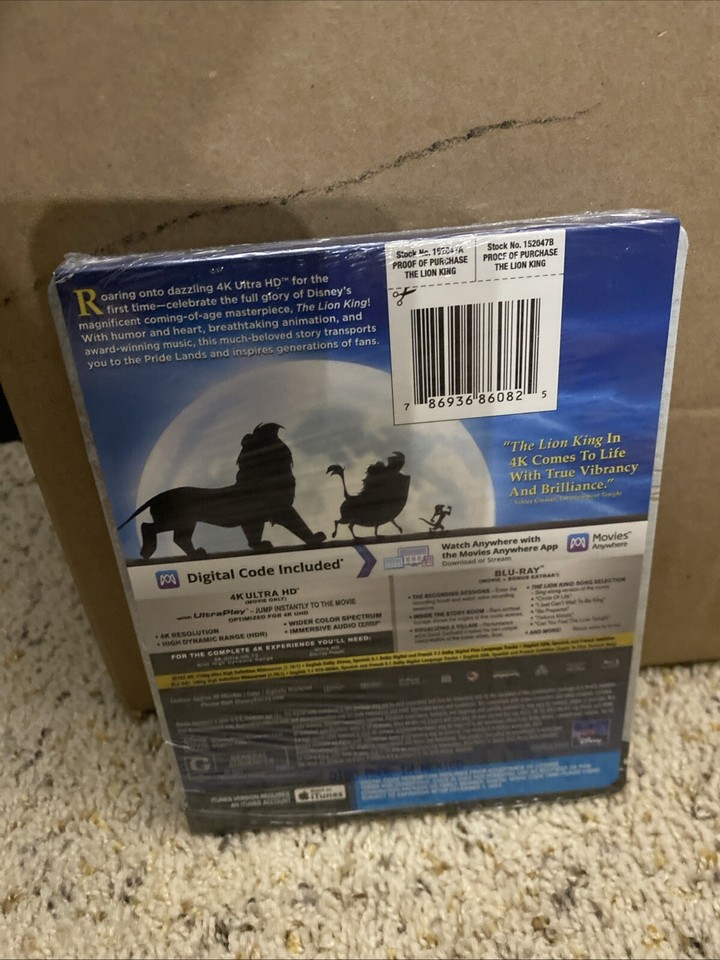 The Lion King 4k Steelbook Disney Cartoon Brand New Sealed | eBay