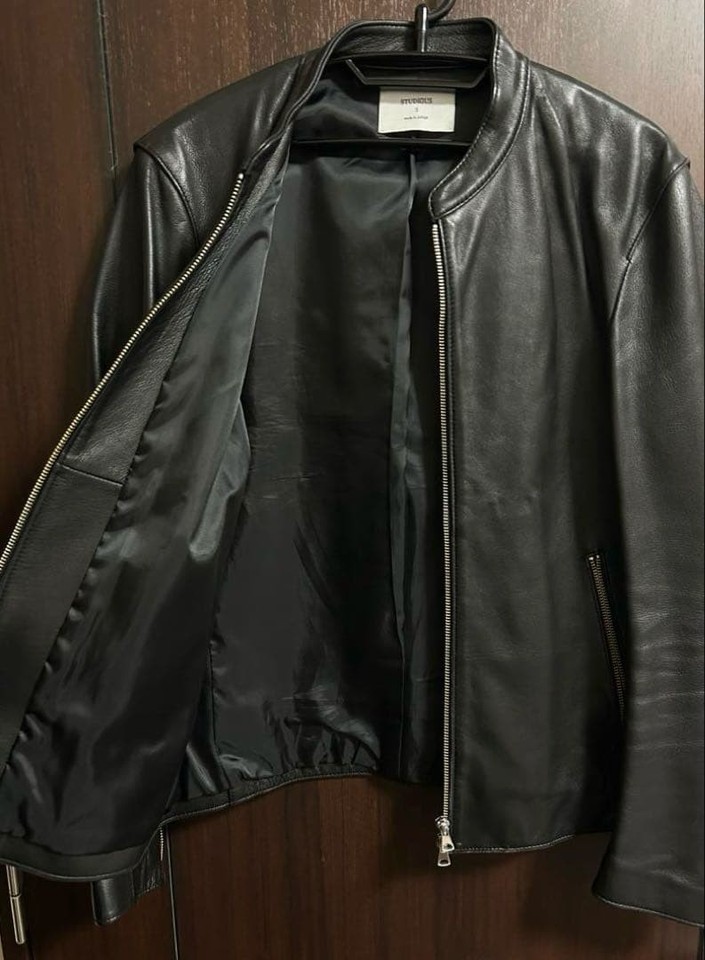 STUDIOUS Leather Blouson Jacket Men’s Sheep Skin Black Size 3/L Used ...