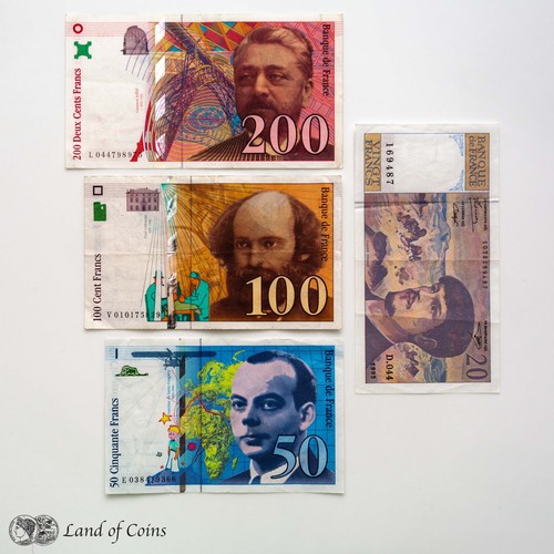 FRANCE: Set of 4 French Franc Banknotes. | eBay