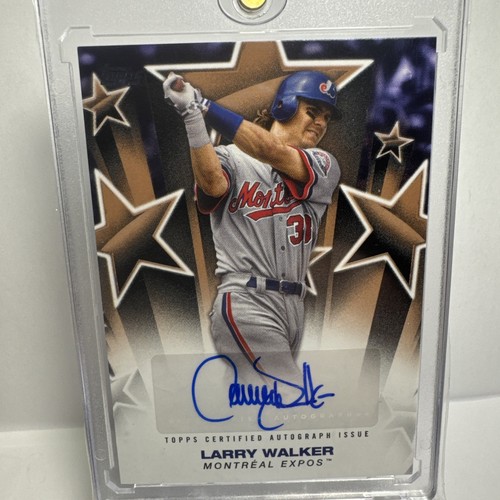 2025 Topps Series 1 Baseball Stars Auto #BSA-LW Larry Walker. Gold ...