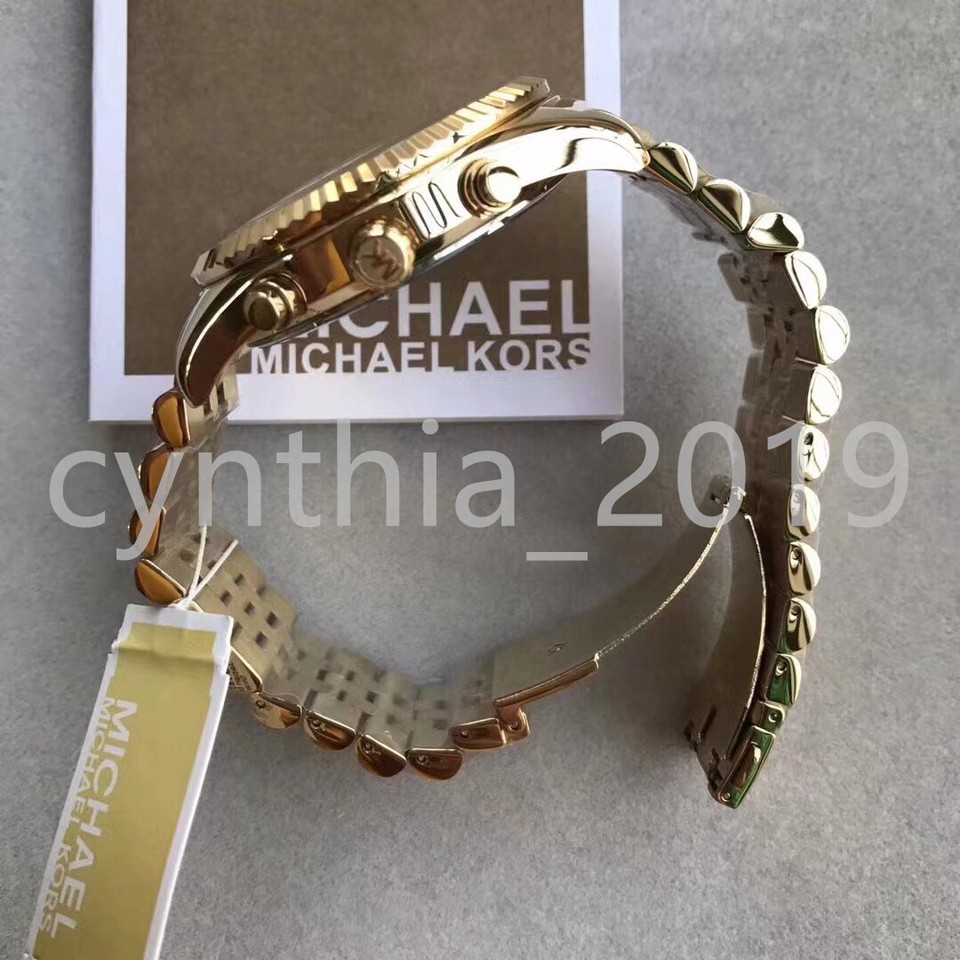 Michael Kors MK8494 Lexington Chronograph Men's Gold-Tone Stainless ...