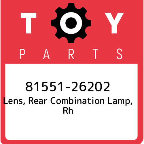 81551-26202 Toyota Lens, rear combination lamp, rh 8155126202, New ...