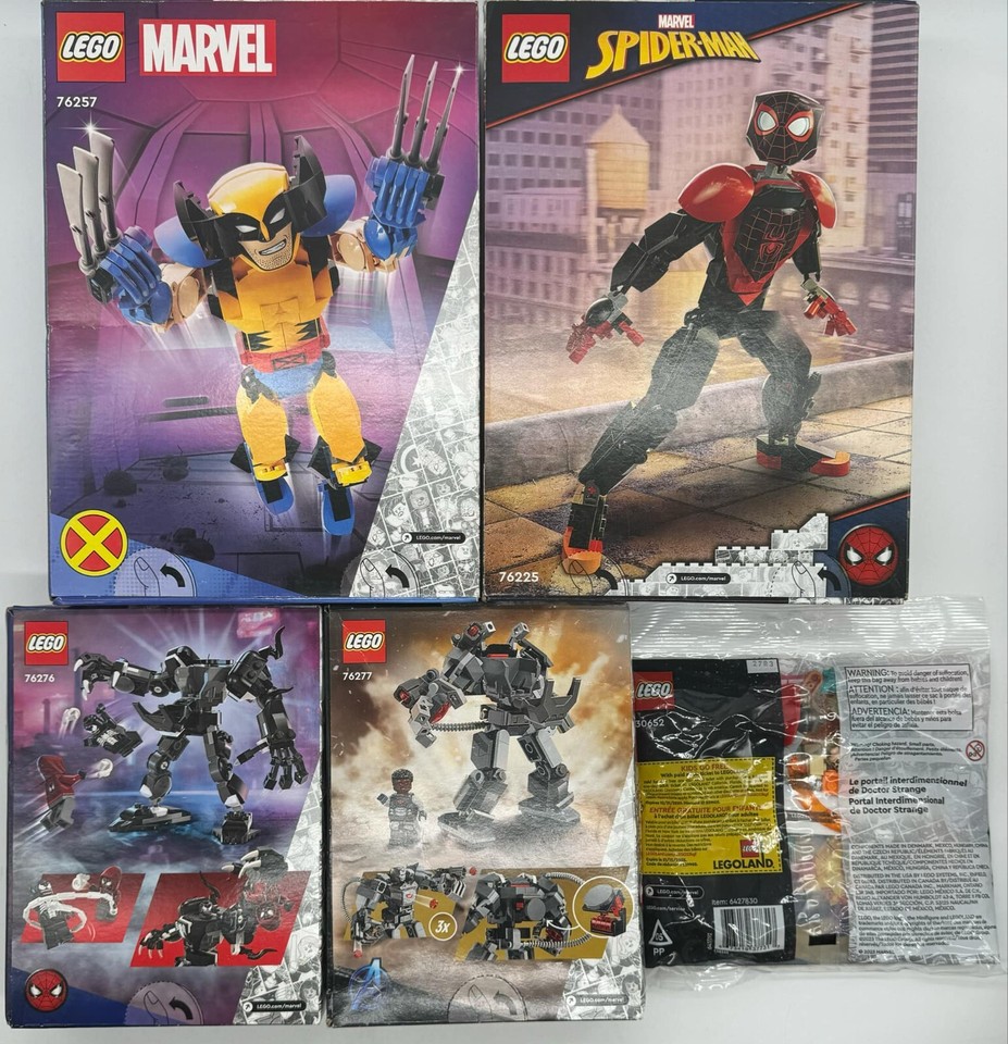 5PK Lego Marvel Set ~ 76257, 76225,76276,76277 & 30652 ~ SEALED ~ FAST ...