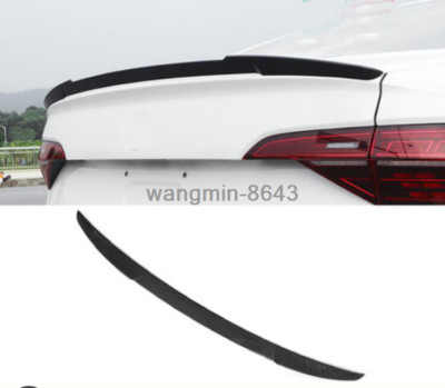 Carbon fiber ABS Rear Trunk Spoiler Wing Lip Trim For Volkswagen Jetta ...