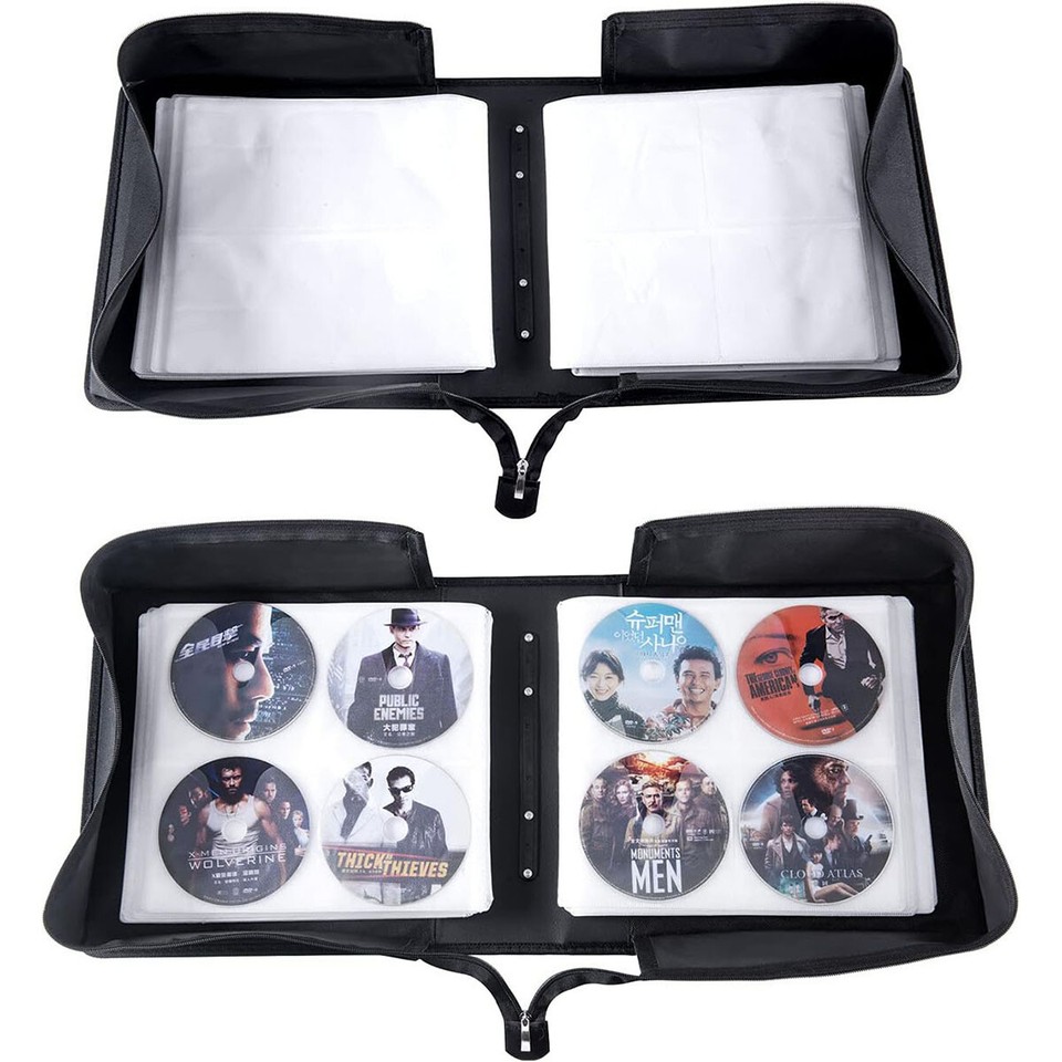 520 Disc CD/DVD Wallet Binder Book Sleeves Disc Storage Bag Carrying ...