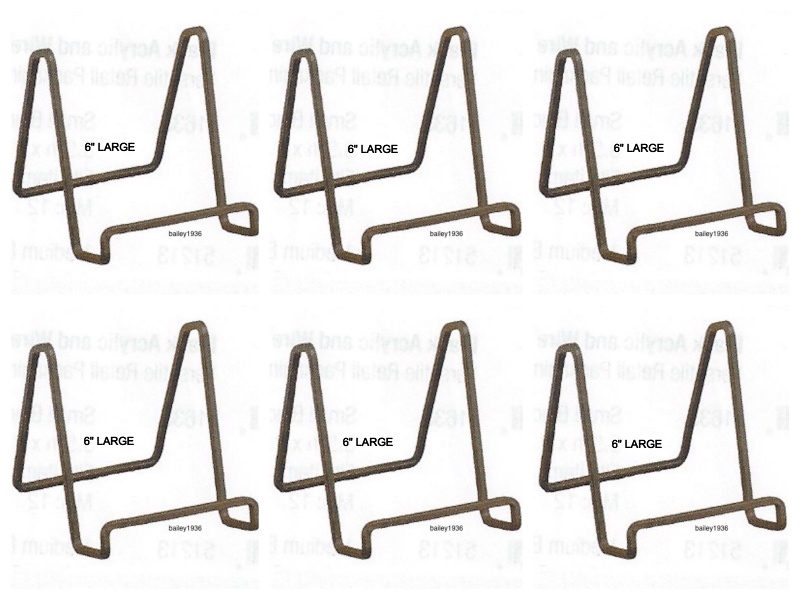 4" PLATE STAND SILVER Square Wire Display EASEL Tripar 50214 QUALITY ...