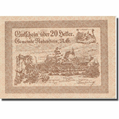 [#664934] Banknote, Austria, Rabenstein, 20 Heller, Texte, 1920, 1920 ...