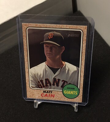 Matt Cain 2017 Topps Heritage card 604 San Francisco Giants | eBay