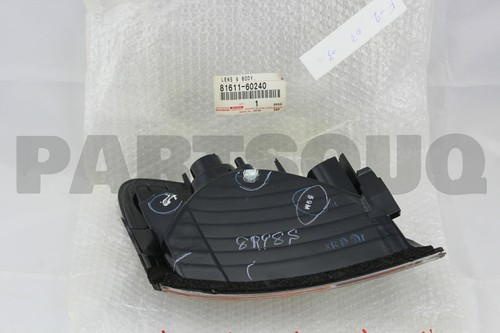 8161160240 Genuine Toyota LENS & BODY, CLEARANCE LAMP, RH 81611-60240 ...
