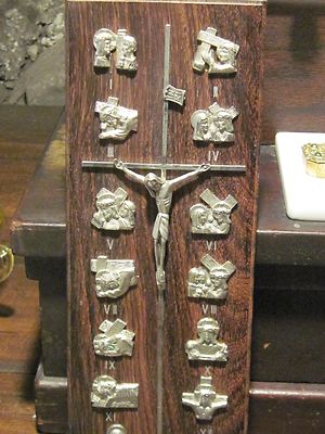 Religious Plaque Peltro Inciso Sations of Cross Crucifix wall hanging ...