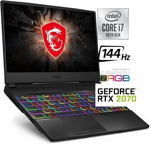 MSI GL65 Leopard 15.6" (512GB SSD, Intel Core i7-10750H, 2.60GHz, 16GB ...