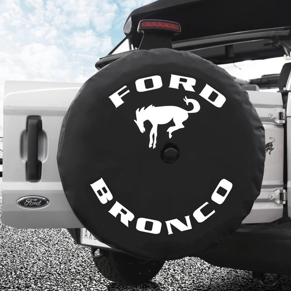 For Ford Bronco Spare Tire Cover Protector with Back-Up Camera Hole | eBay