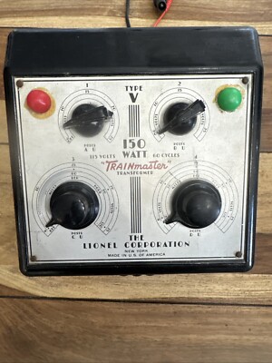 Lionel Type V 150 Watt Trainmaster Transformer 150 Watt 115 Volt ...