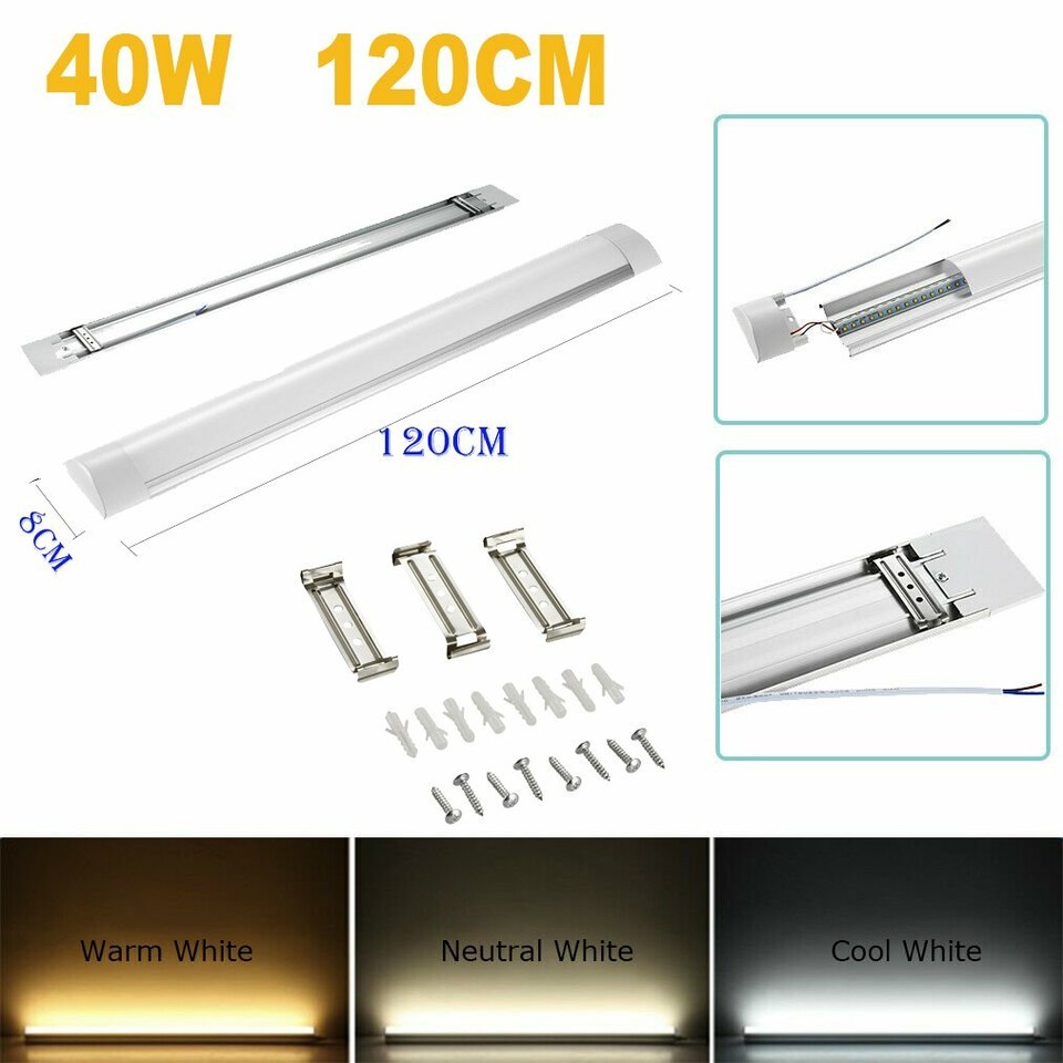 LED Strip Light 1FT 2FT 3FT 4FT 5FT Batten Tube Light Ceiling Garage ...