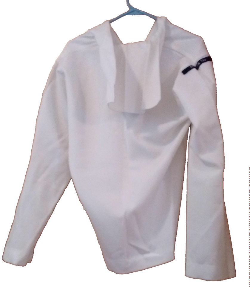 US Navy Men's dress white uniform cracker jacks 40L/31R AT3 vintage 80 ...