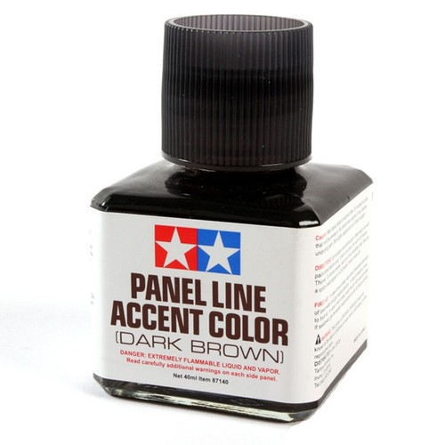 NEW Tamiya Panel Line Accent Enamel Paints Dark Brown 40ml Bottle FREE ...