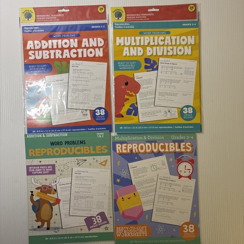 Lot of 4 1st-4th grade Math Reproducibles –Addition, Subtraction ...