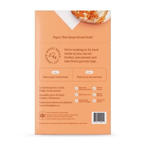 FRESHPAPER Keep Baked Goods Fresh, 8 Reusable Food Saver Sheets for ...