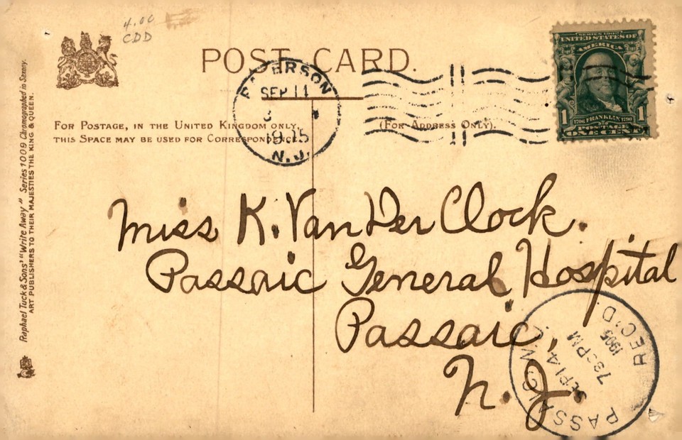 Passaic General Hospital, Raphael Tuck, 1905 Postcard | eBay