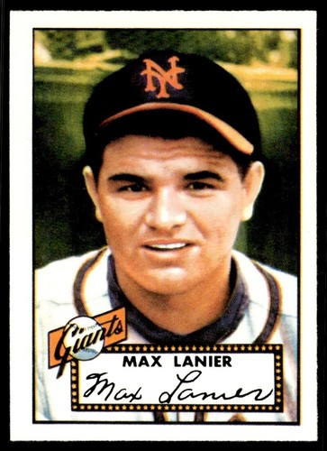 1983 Topps 1952 Reprint Series Max Lanier New York Giants #101 | eBay
