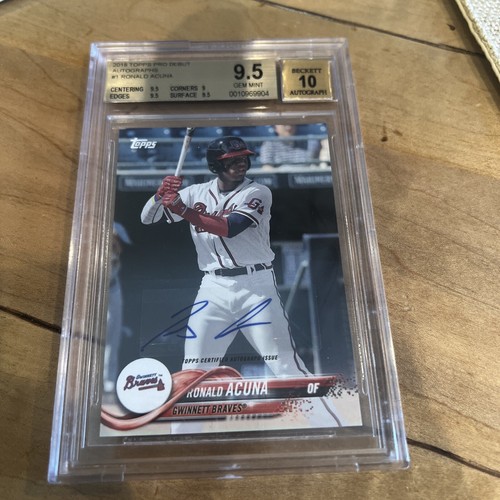 Ronald Acuna, Jr. 2018 Topps Pro Debut Auto Bgs 9.5 Auto 10 | eBay