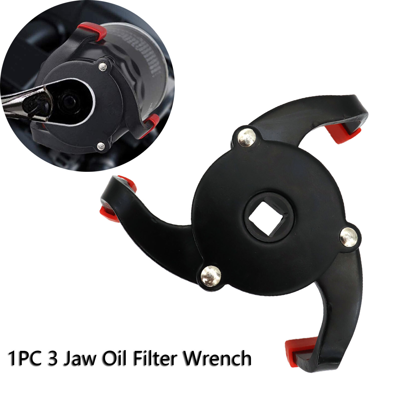 Car Oil Filter Wrench Universal 3 Claw Adjustable Oil Filter Removal ...