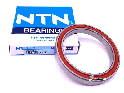 NTN Japan 6809 LLU Deep Groove Ball Bearing, Rubber Seals 61809 2RS ...