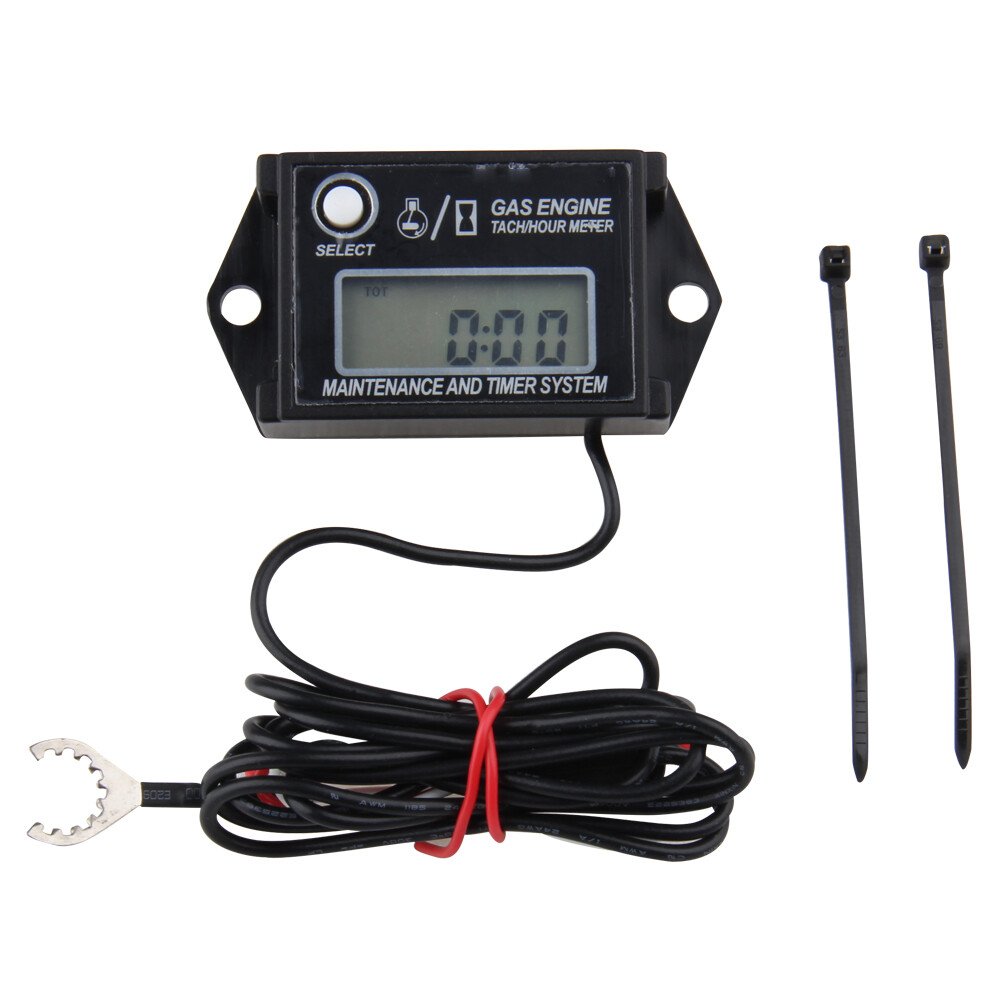 Digital Tiny Tachometer Tach Hour Meter Resettable Job Timer &battery ...