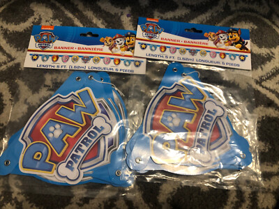 Set Of 2 NEW PAW PATROL Banners Jointed Blue 5 Feet Each. | eBay
