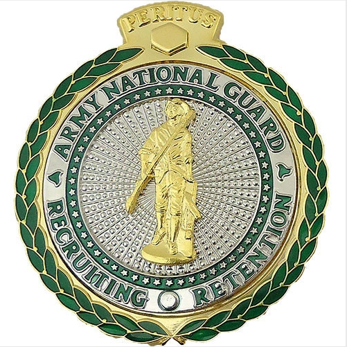 ARMY ID BADGE: ARNG RECRUITING AND RETENTION: MASTER - MIRROR FINISH | eBay