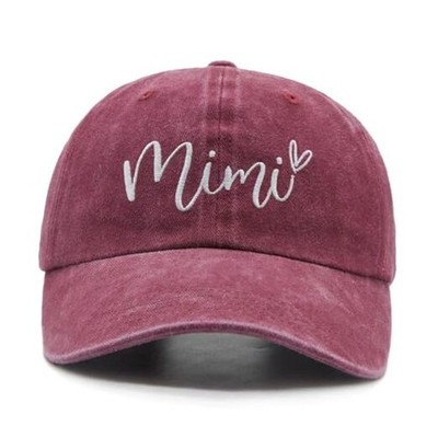Mimi Hat for Women, Adjustable Embroidered Baseball Cap for Grandma One ...